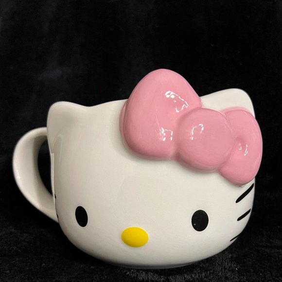 Hello Kitty | Dining | Hello Kitty Pink Bow Ceramic 3d Sculpted Mug ...